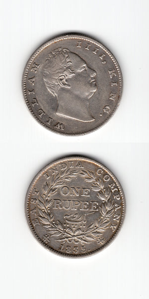 1835 C India EIC Rupee EF World Coins India