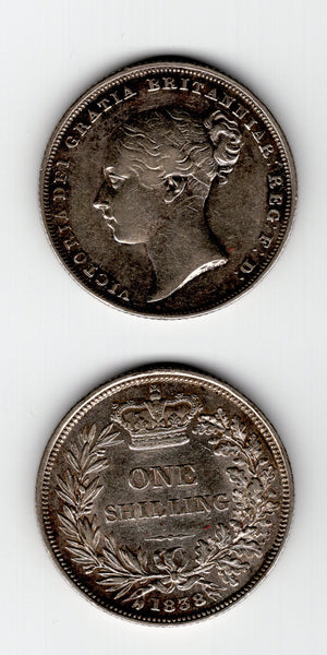 1838 Shilling GVF Shilling