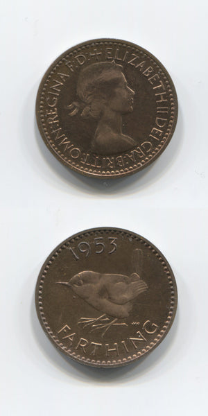 1953 Proof Farthing UNC Farthing