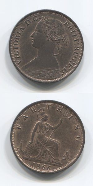 1866 Farthing UNC Farthing